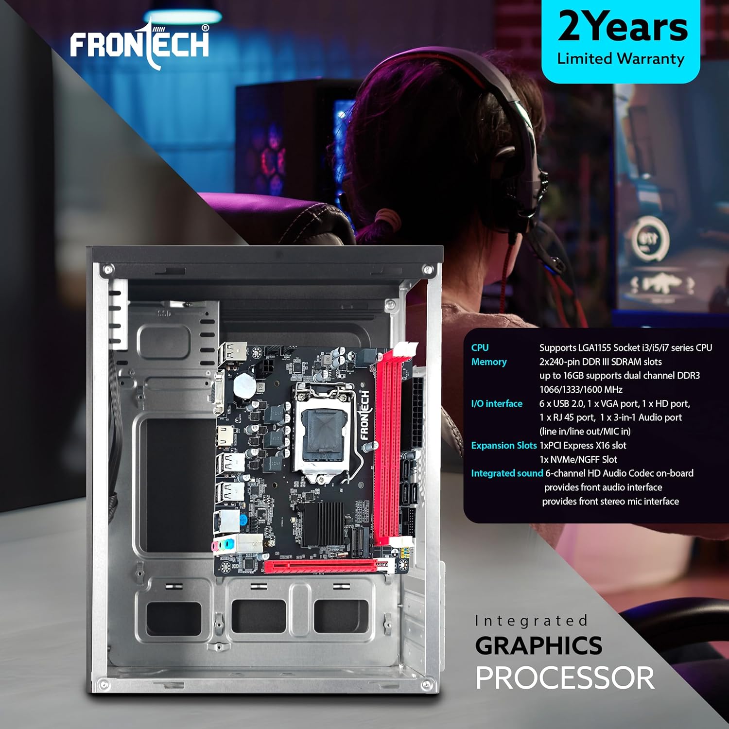 FRONTECH H61 MOTHERBOARD - Care Infotech